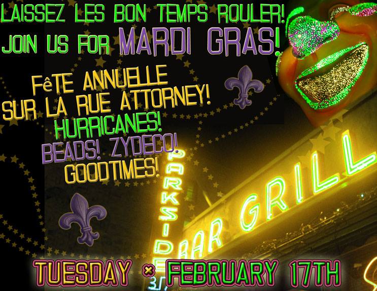 Mardi Gras at Parkside Lounge - MurphGuide: NYC Bar Guide