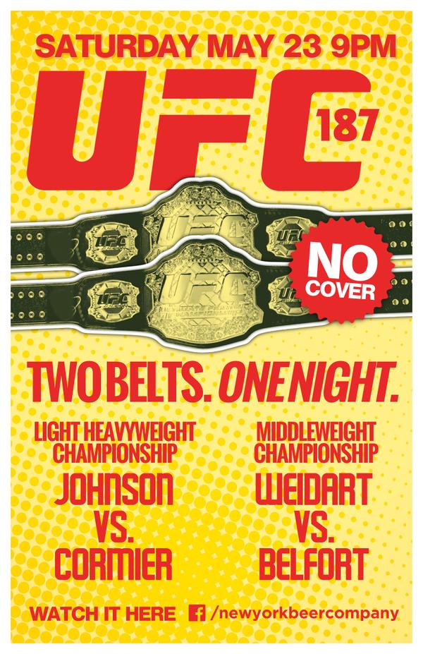 UFC 187: Where to Watch in NYC - MurphGuide: NYC Bar Guide