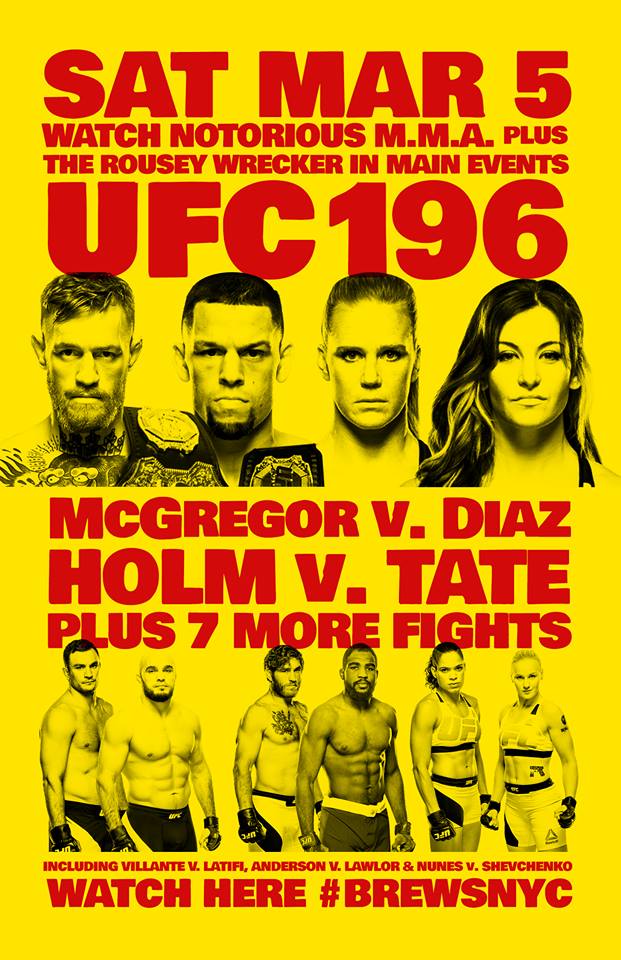UFC 196: Where to Watch in NYC - MurphGuide: NYC Bar Guide