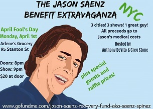 The Jason SÃ¡enz Benefit Extravaganza - MurphGuide: NYC Bar Guide